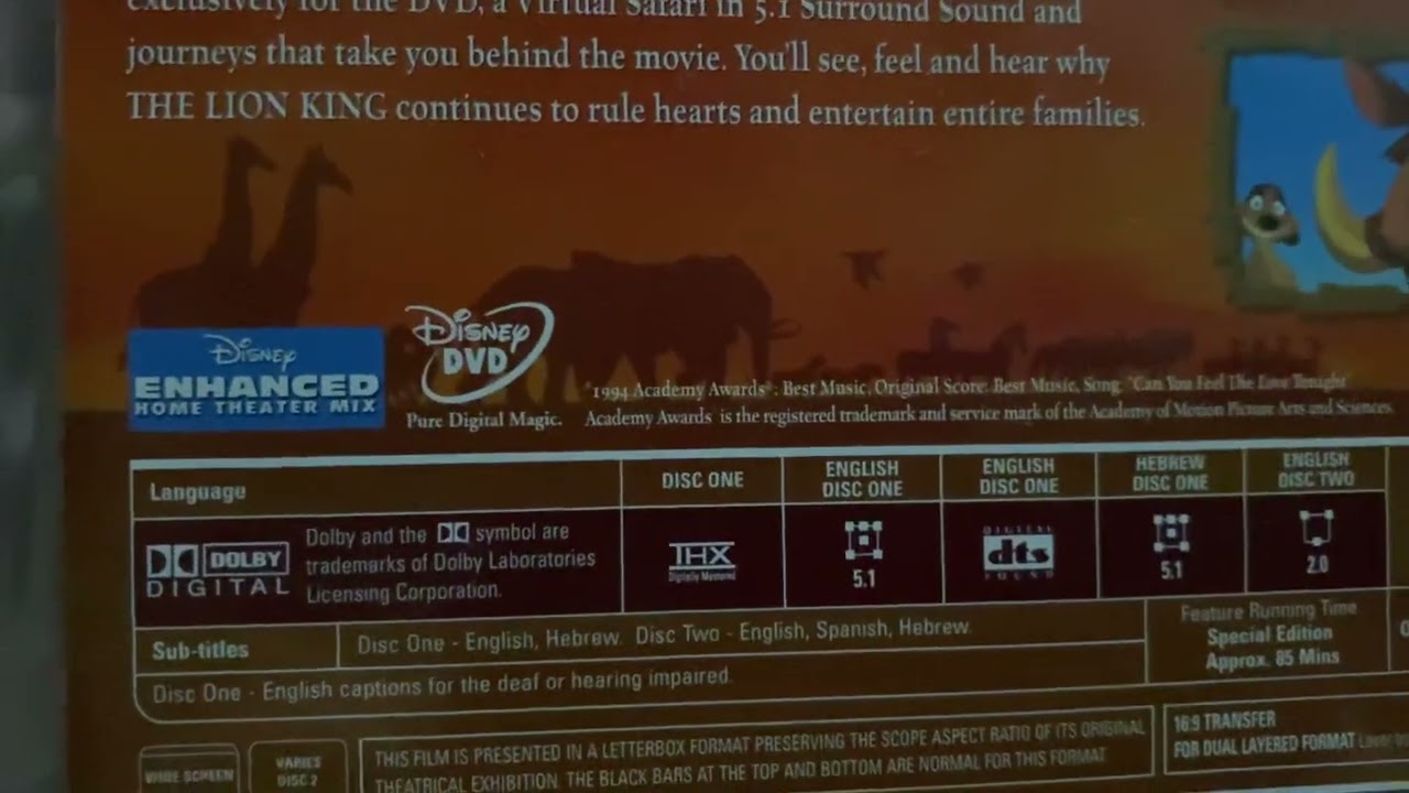 My Thx Certified Dvd Disney Collection Youtube
