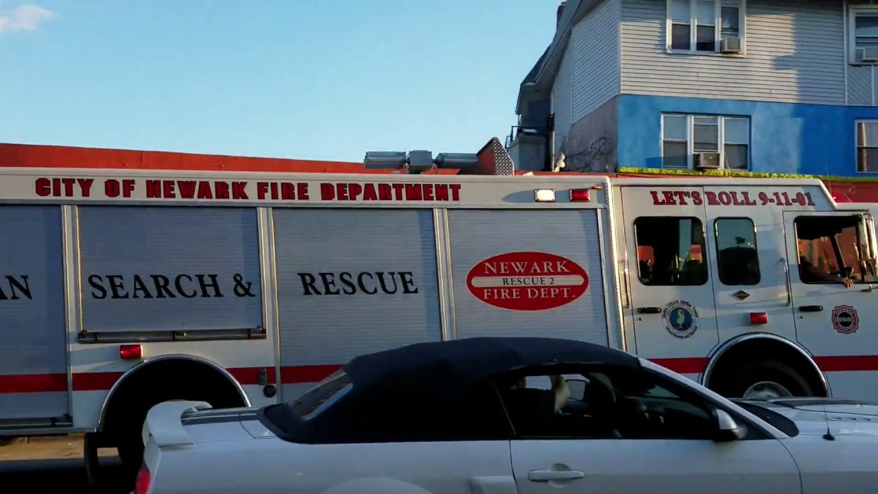 Newark Nj Fire Department Rescue 2 Responding 6-8-17 - YouTube