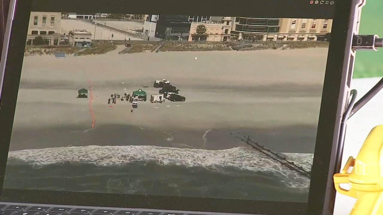 Jersey shore town deploying drones for beach rescue missions - YouTube