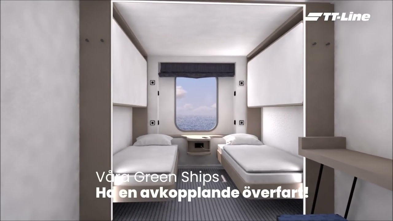 TT-Line Green Ship Hytter - YouTube