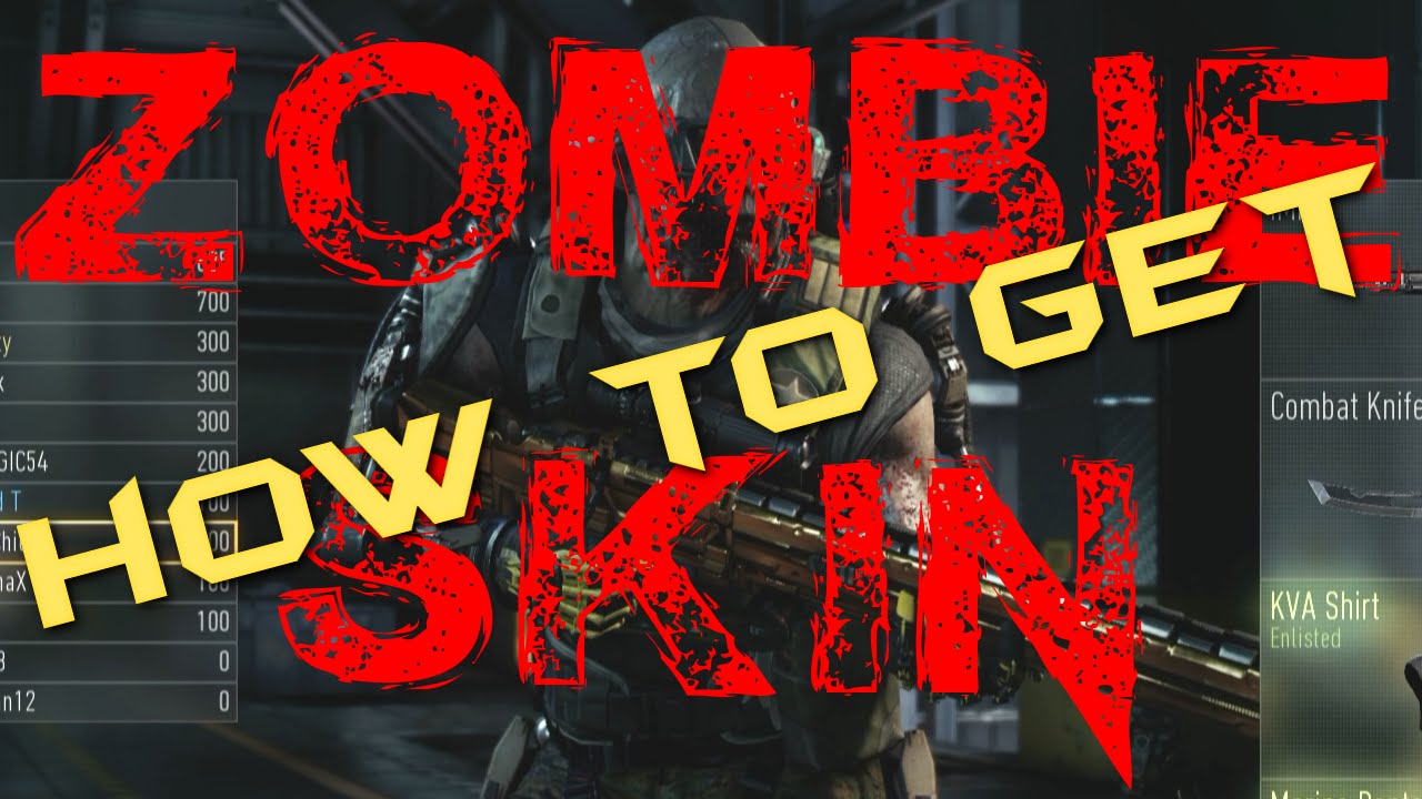 COD Advanced Warfare - How to get "ZOMBIE SKIN" in MP - YouTube