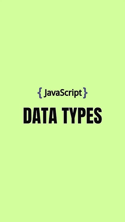 Data Types In Javascript Javascipt Coding Javacript Youtube