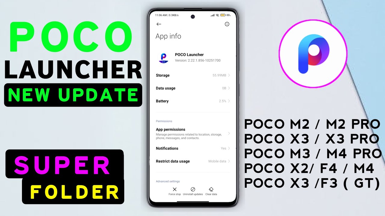 POCO LAUNCHER 4.0 MIUI 14 NEW UPDATE - Enable Super Folder | Poco M2 ...
