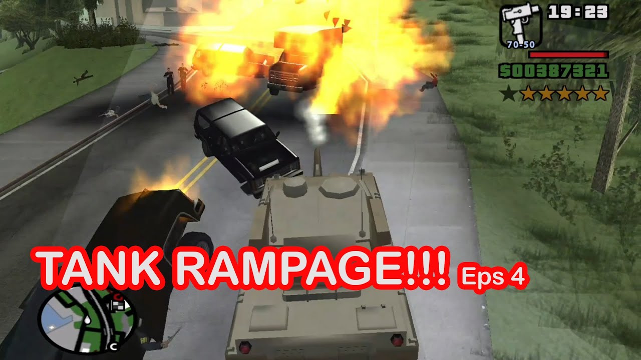 GTA SA Tank Run Over, Massacre, and Rampage Part 4 - YouTube