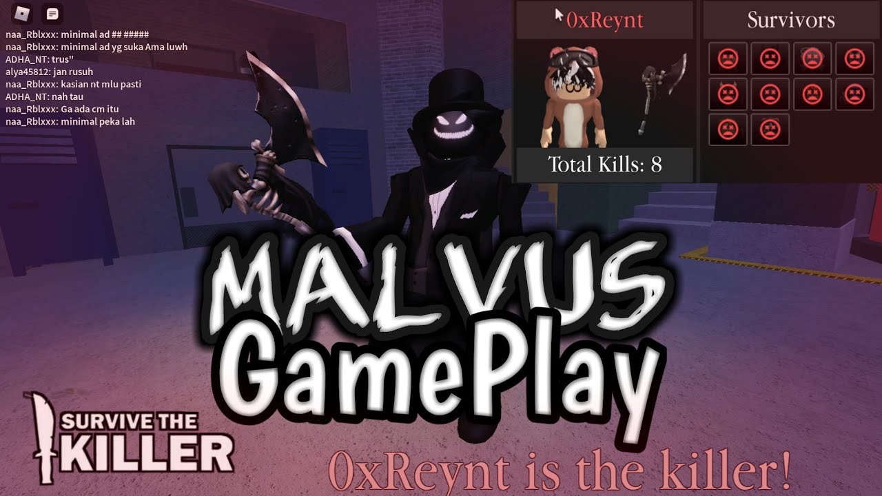 Malvus Killer Full Gameplay!! - Roblox : Survive The Killer - YouTube