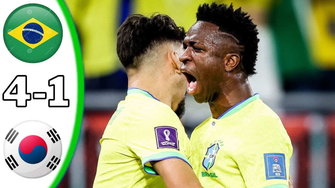 World Cup | Brazil vs South Korea (4-1) Extended Highlights & All Goals ...