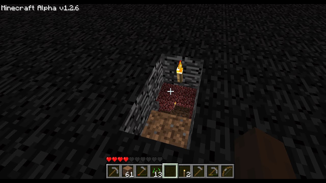 How to break the Nether roof (Alpha 1.2.6) - YouTube