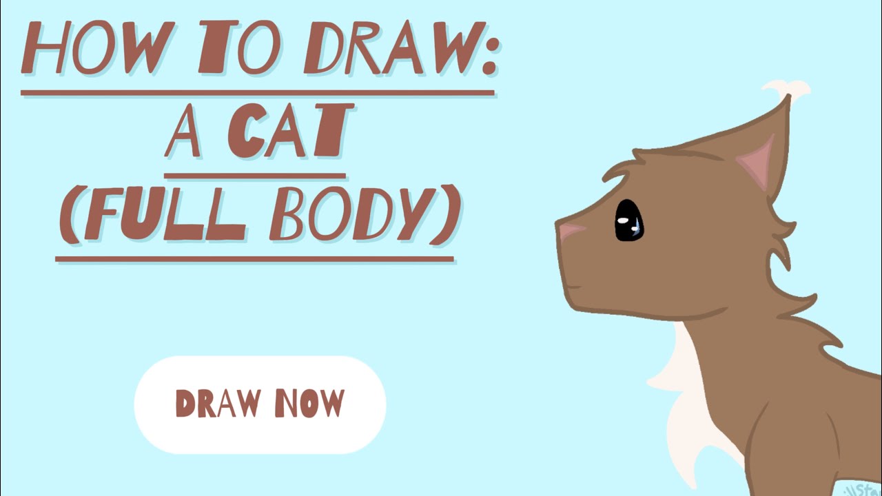 How to draw: A Cat (Full body) - YouTube