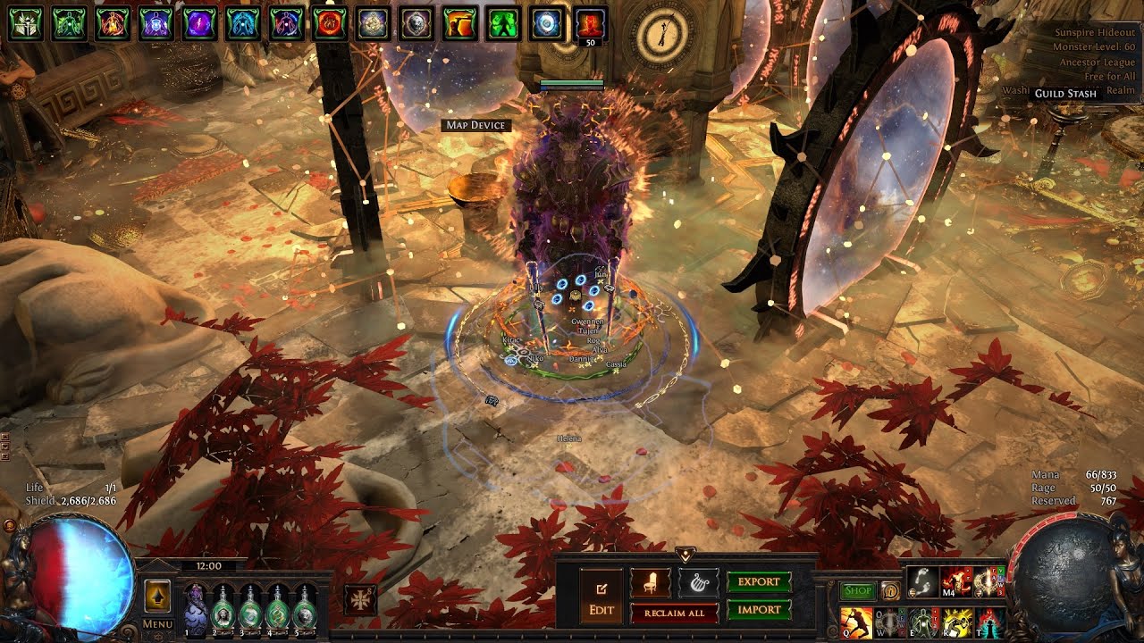 PoE 3.22 Chieftain Armour Stacker - T16/8 Mod map showcase - YouTube