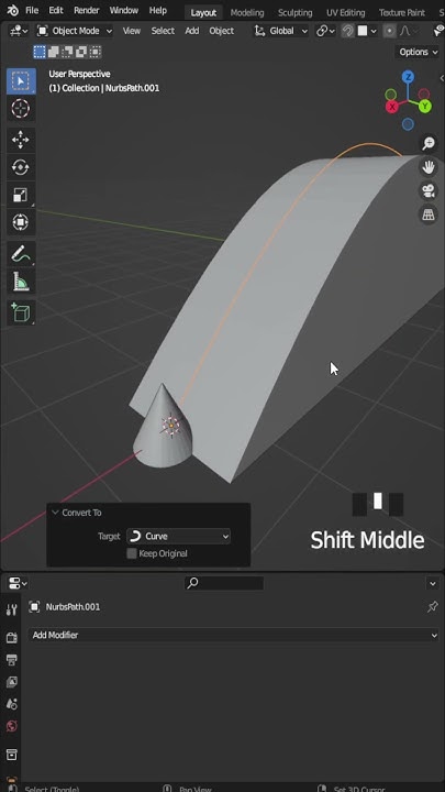 Curve Modifier [blender tutorial] #shorts #blender - YouTube