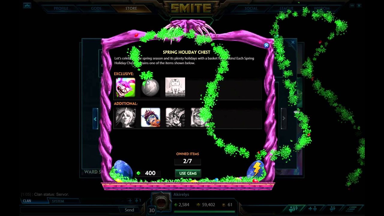 Smite spring holyday treasure chest "easter egg" - YouTube