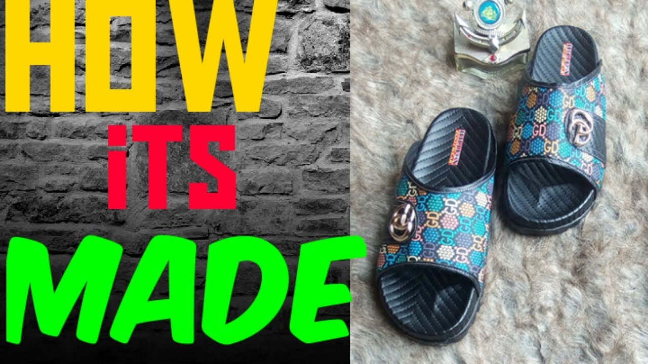 How to make this trendy double soles slide slippers #shoemaking - YouTube