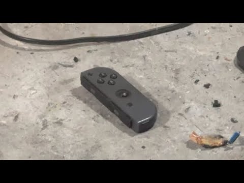 Smashing A Nintendo Switch Joycon - YouTube
