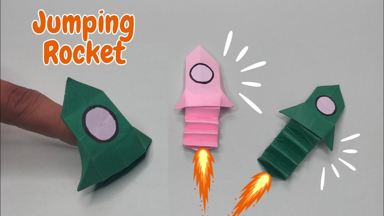 How to make origami ROCKET easy | paper rocket ship instructions | Kids ...