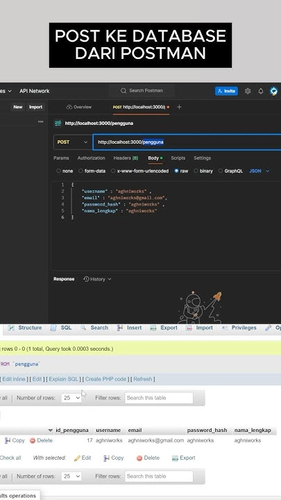 Cara Mudah POST Data ke Database SQL dari Postman! #SQL #Postman #API # ...