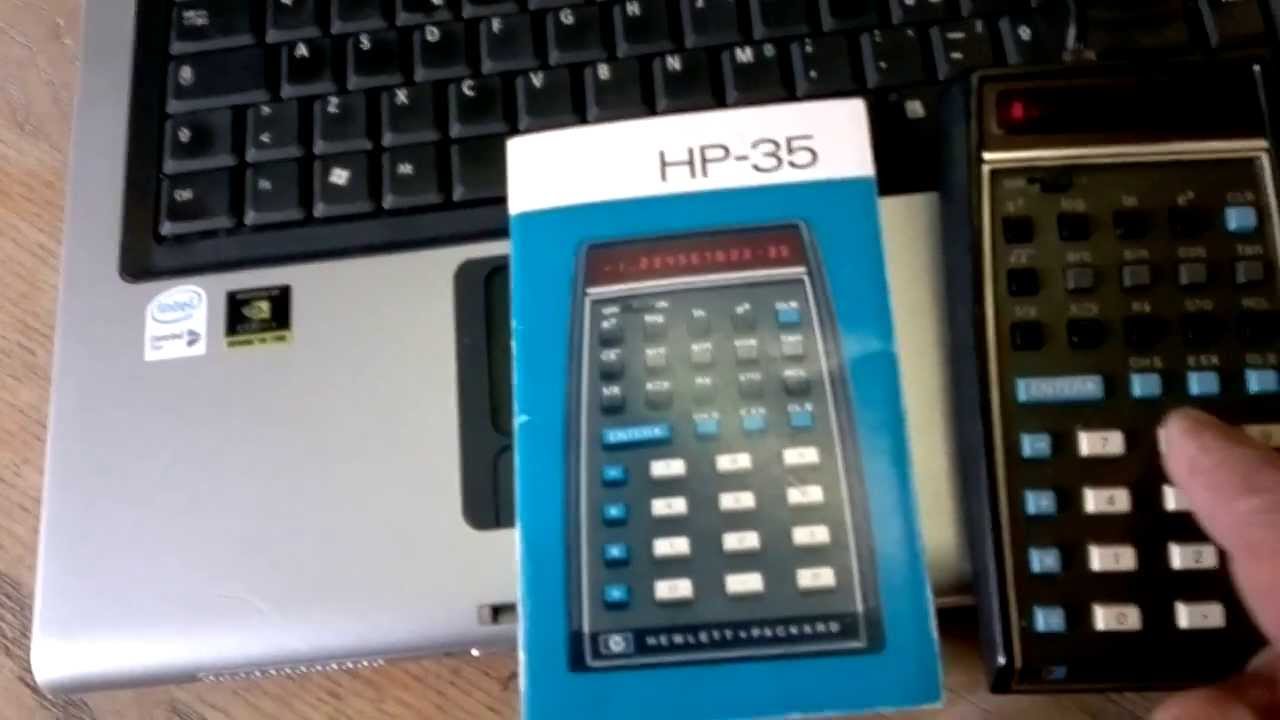 HP-35 Calculator - Hewlett Packard HP working with box manual ac supply ...