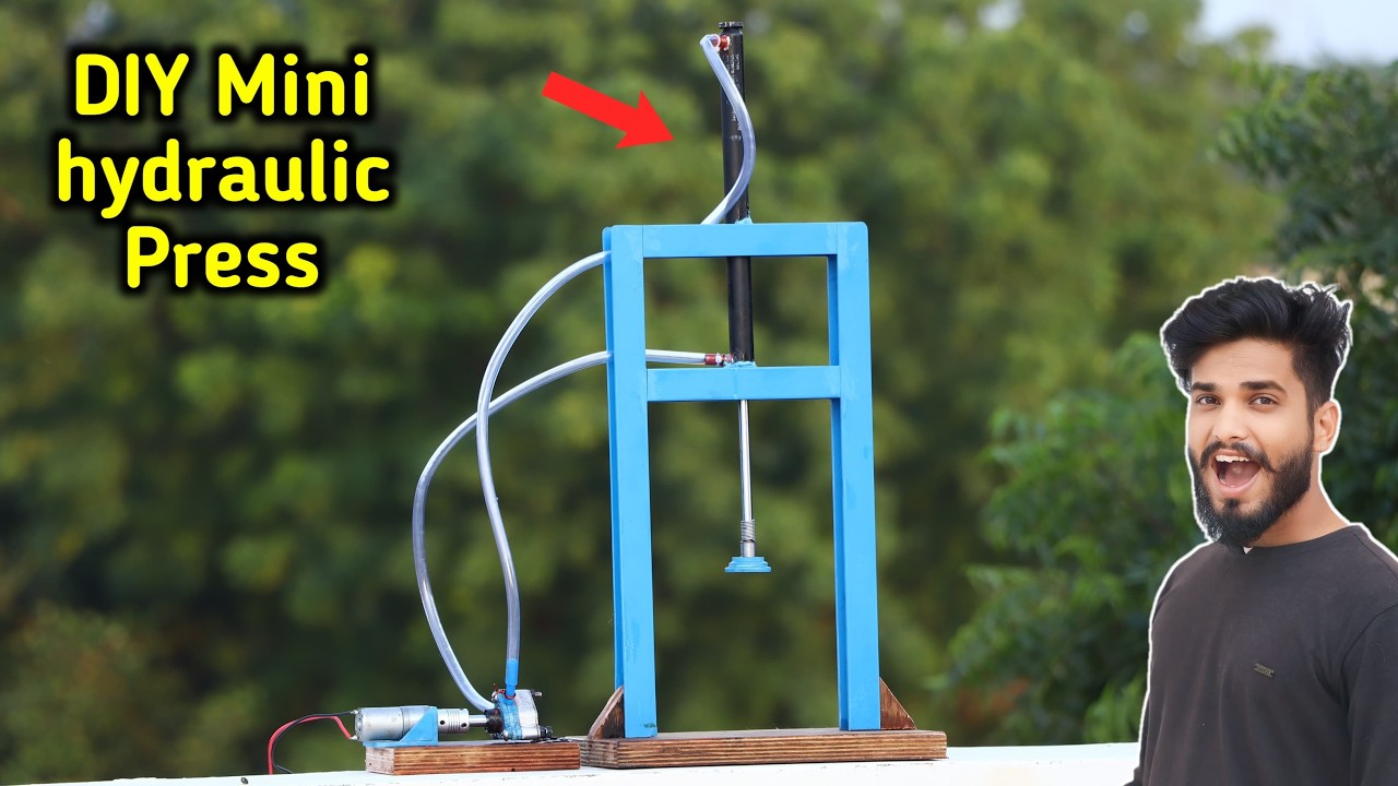 Homemade Mini Hydraulic Press: Easy Build Tutorial | Mr Dharoniya - YouTube