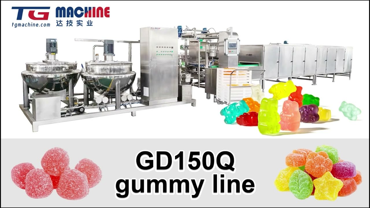 Gummy making machine jelly gummy candy production line depositing ...