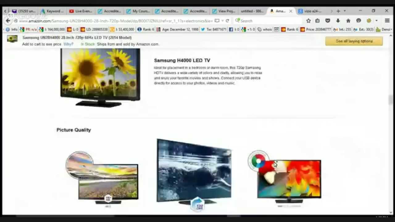 Samsung UN28H4000 28-Inch 720p 60Hz LED TV (2014 Model) - YouTube