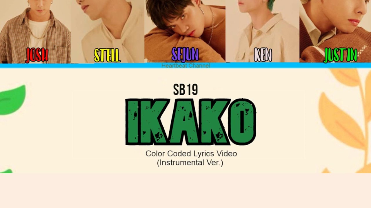 SB19 - Ikako | Color Coded Lyrics (karaoke/Instrumental) - YouTube