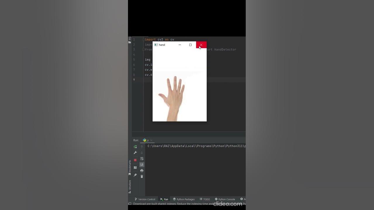 Hand Detection Python Programming Ai Opencvpython Opencv Imageprocessing Youtube 