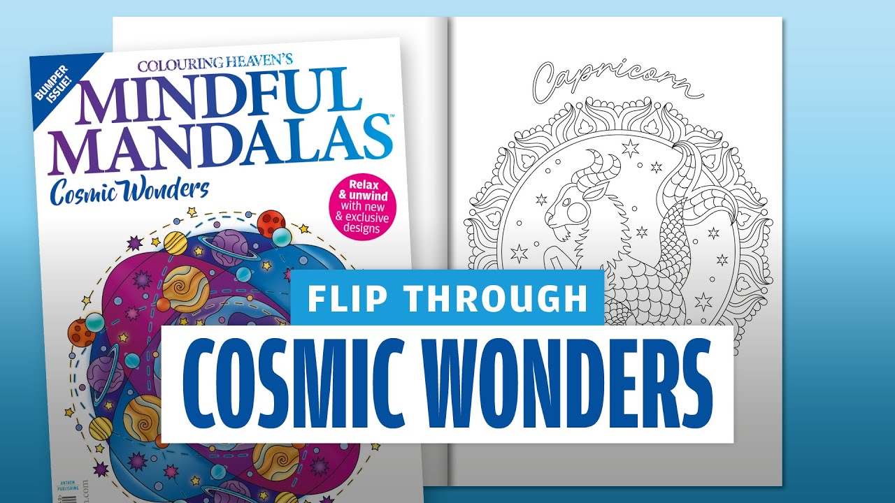 COSMIC WONDERS colouring flip through | Mindful Mandalas #40 | Only ...