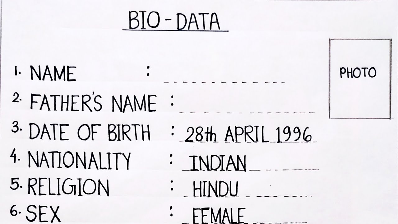 চাকরির জন্য বায়োডাটা তৈরি | Bio-data For Job || How to write bio-data ...