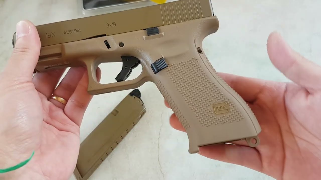 Airsoft - Glock G19x Coyote/Desert Umarex GBB 6mm - E&G Comércio - YouTube