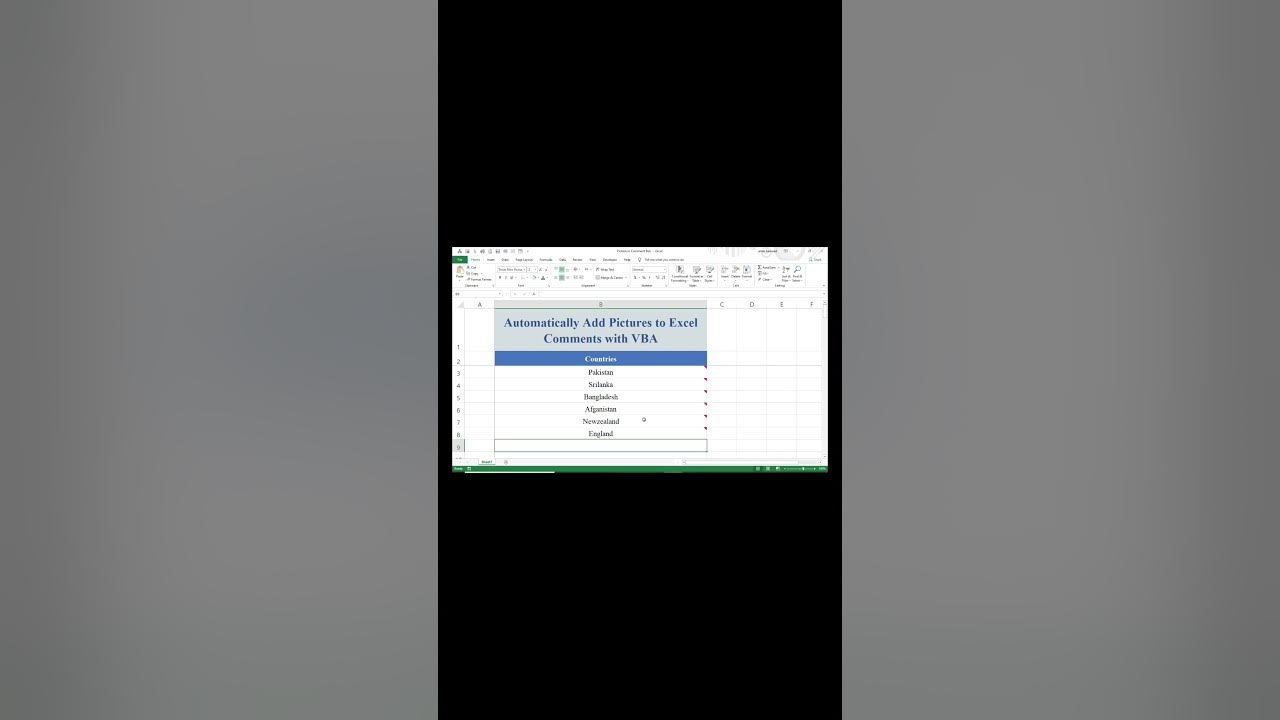 Vba Code To Automatically Add Pictures To Excel Comments Excevba Excelautomation Excelsteps 