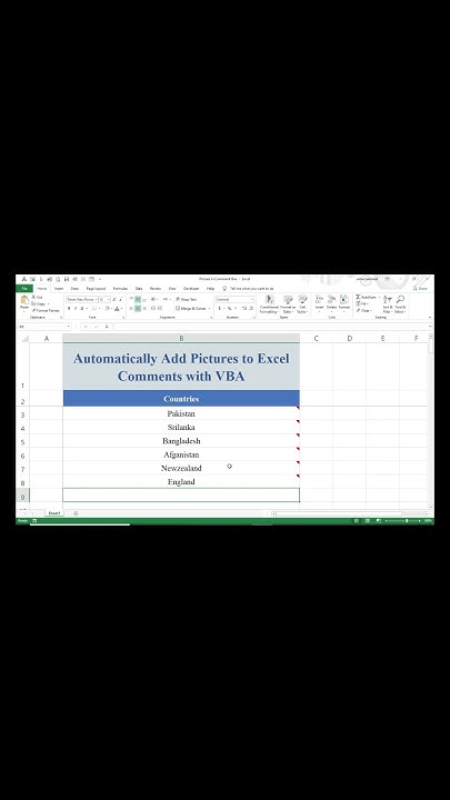 Vba Code To Automatically Add Pictures To Excel Comments Excevba Excelautomation Excelsteps 