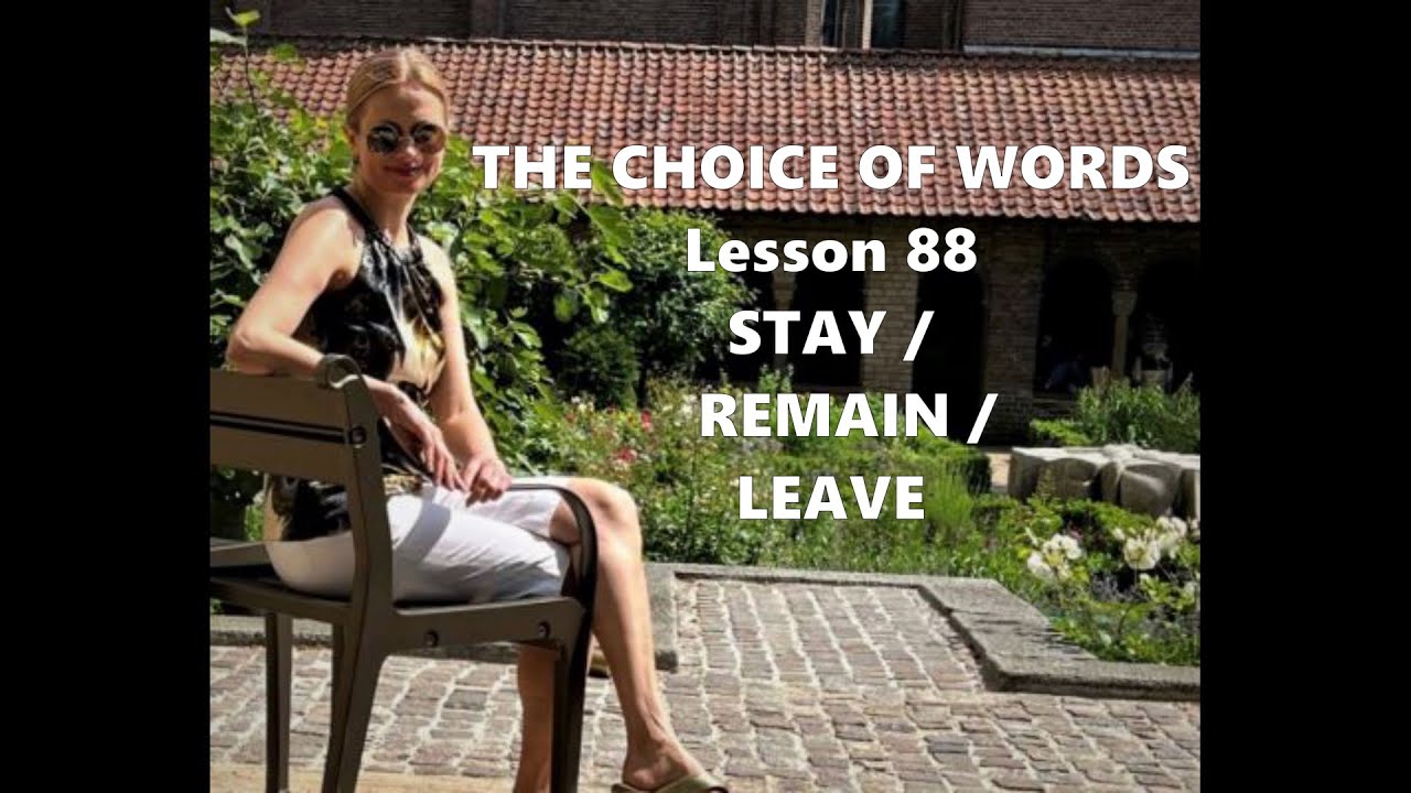 Правильний вибір між STAY / REMAIN / LEAVE - YouTube