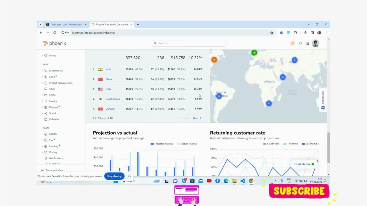Phoenix – Free Admin Dashboard & WebApp Template - YouTube