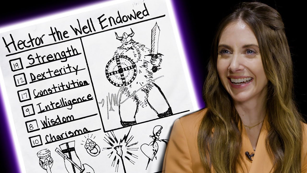 Alison Brie Reads Her Original D&D Character Sheet from Community - YouTube