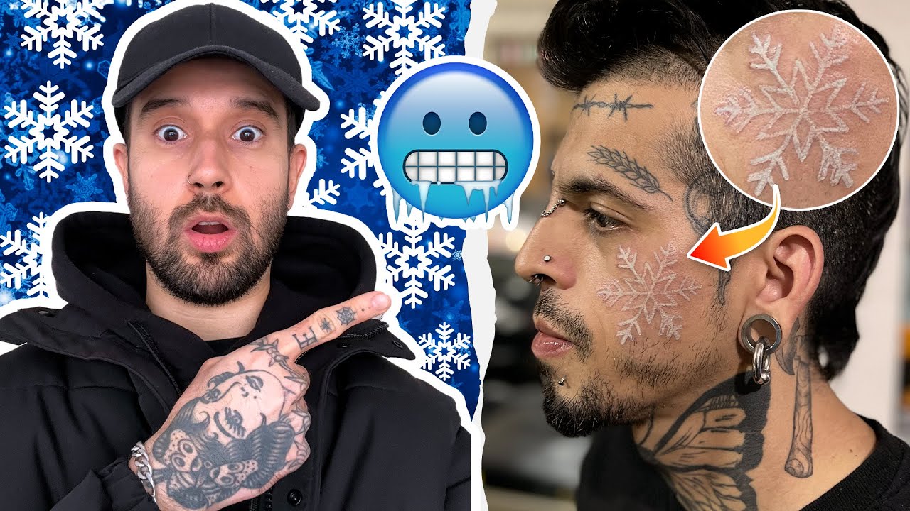 Se tatua la CARA con TINTA BLANCA y PASA ESTO 😱🤍 - YouTube