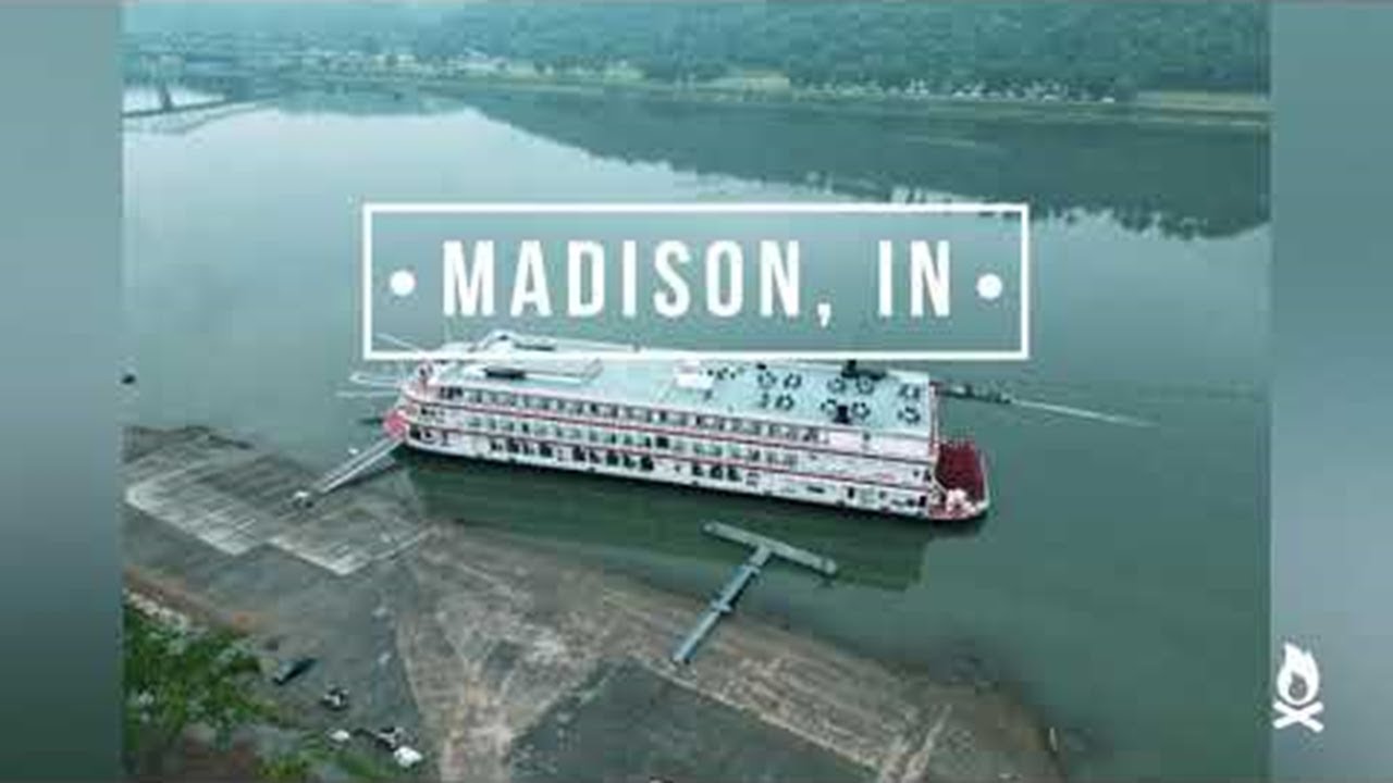 Madison, Indiana on the Ohio River...🚁Aerial preview...longer video to ...
