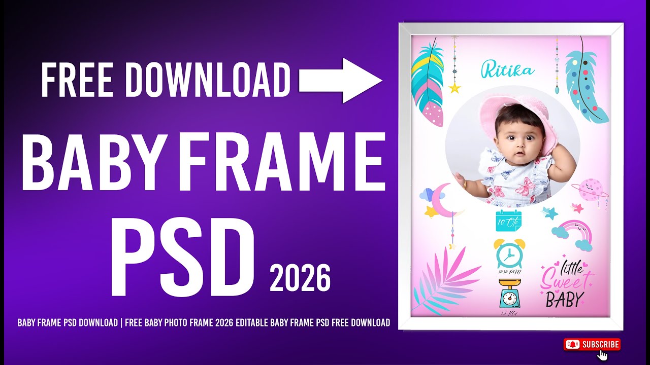 🍼 Baby Frame PSD Templates | Kids Photo Frame Design Free Download ...