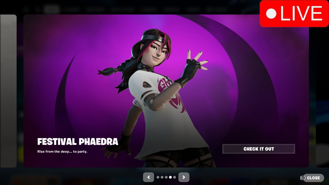 🔴 FESTIVAL PHAEDRA FORTNITE ITEM SHOP Today LIVE! (Fortnite Season 4) - YouTube