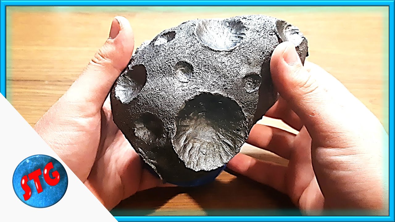 Making Iron Asteroid statue from clay - YouTube