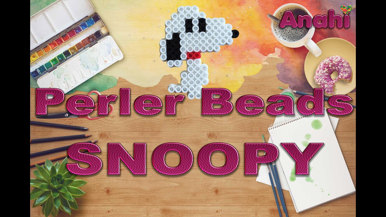 Tutorial Hama/Perler Beads Snoopy por Anahí - YouTube