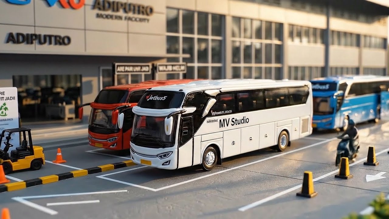 Tourist Bus Convoy!! From the Adiputro Garage to Terminal 🚍 | Miniature ...