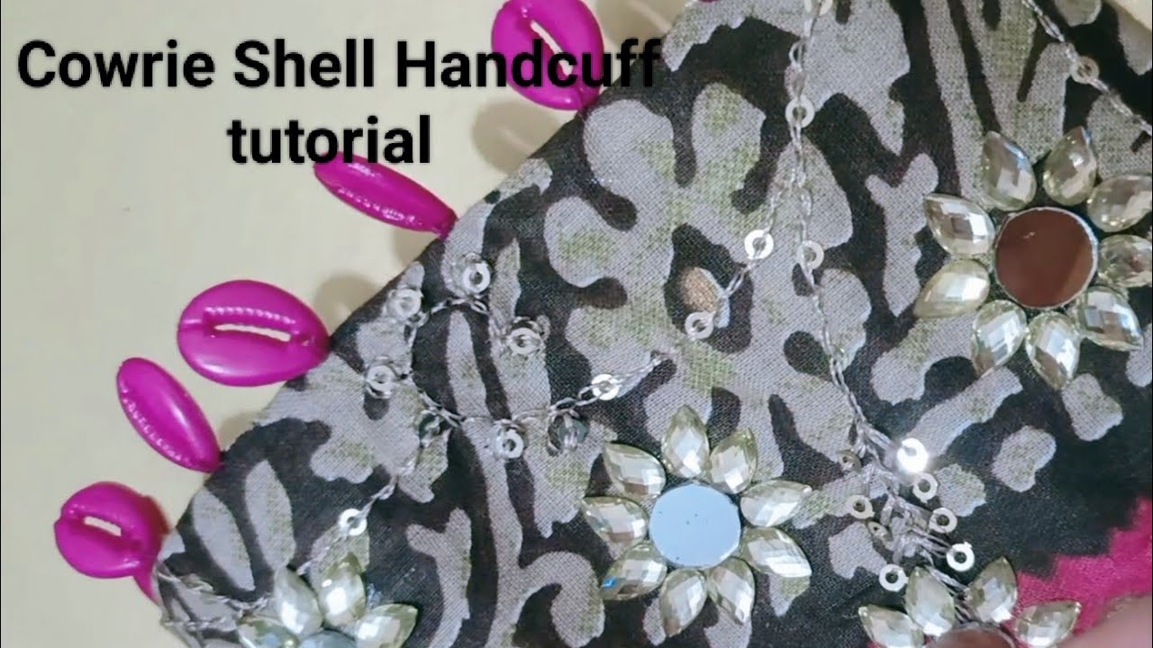 How Can Make Handcuff🤗|| Mirror And Cowrie Shell Handcuff Craft 😍 - YouTube
