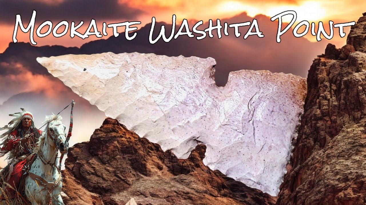 Flintknapping A Mookite Washita Point With Indirect Percussion. - YouTube