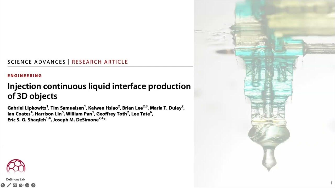 Injection continuous liquid interface production of 3D objects - YouTube