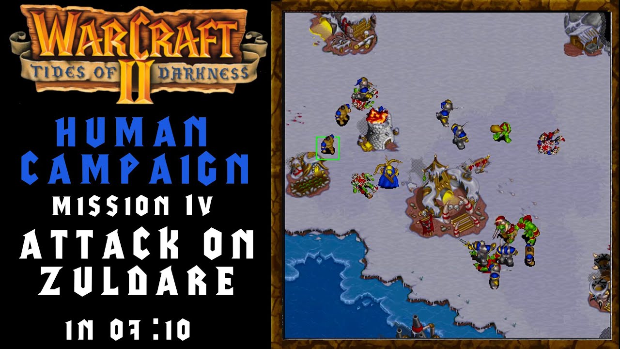 Warcraft 2: Tides of Darkness - Human Mission 4: Attack on Zul'dare ...