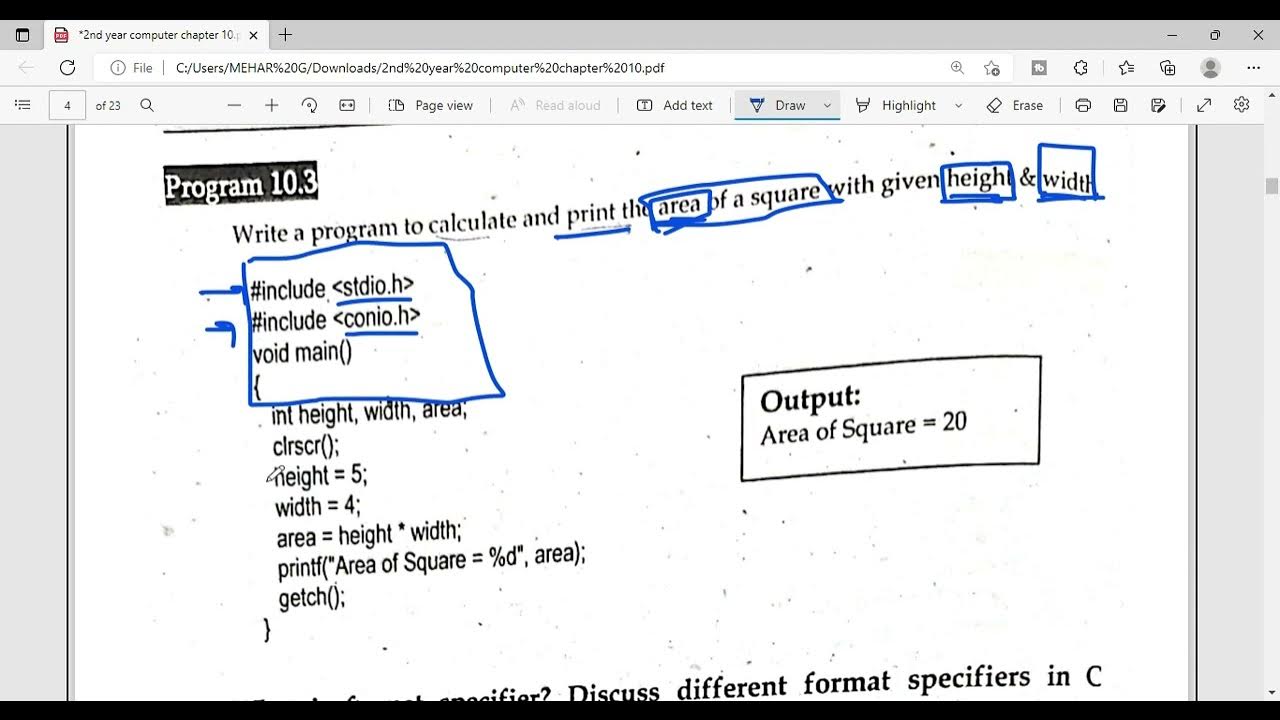 First C Program Easiest Way To Understand C Programming Program 10