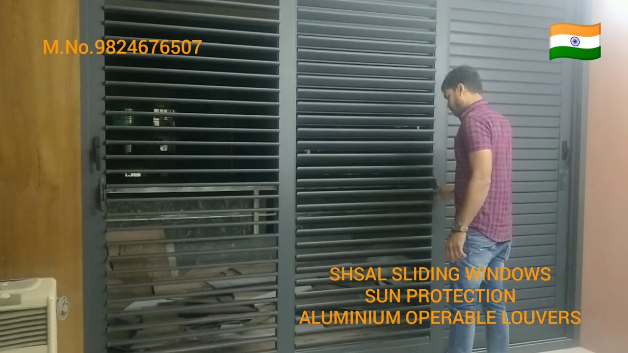 Shsal sliding window with operable Louvers - YouTube