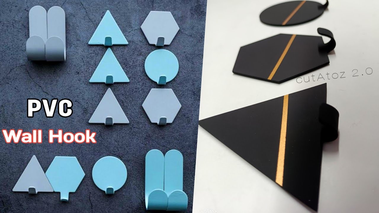 3 Tipe Cool and creative wall Hook Design Make a HANGER from PVC Pipe ...