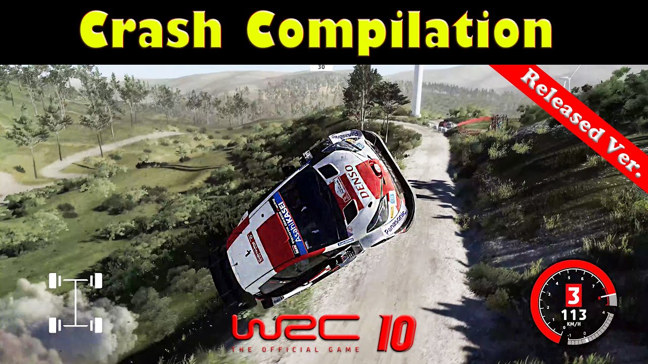 WRC 10 Crash Compilation - Top Crashes in the Official Release - YouTube