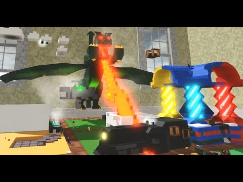 Dragon causes CHAOS!🔥🐲 He attacks: a robot🤖,the polar express🚂, Rhino🦏 ...