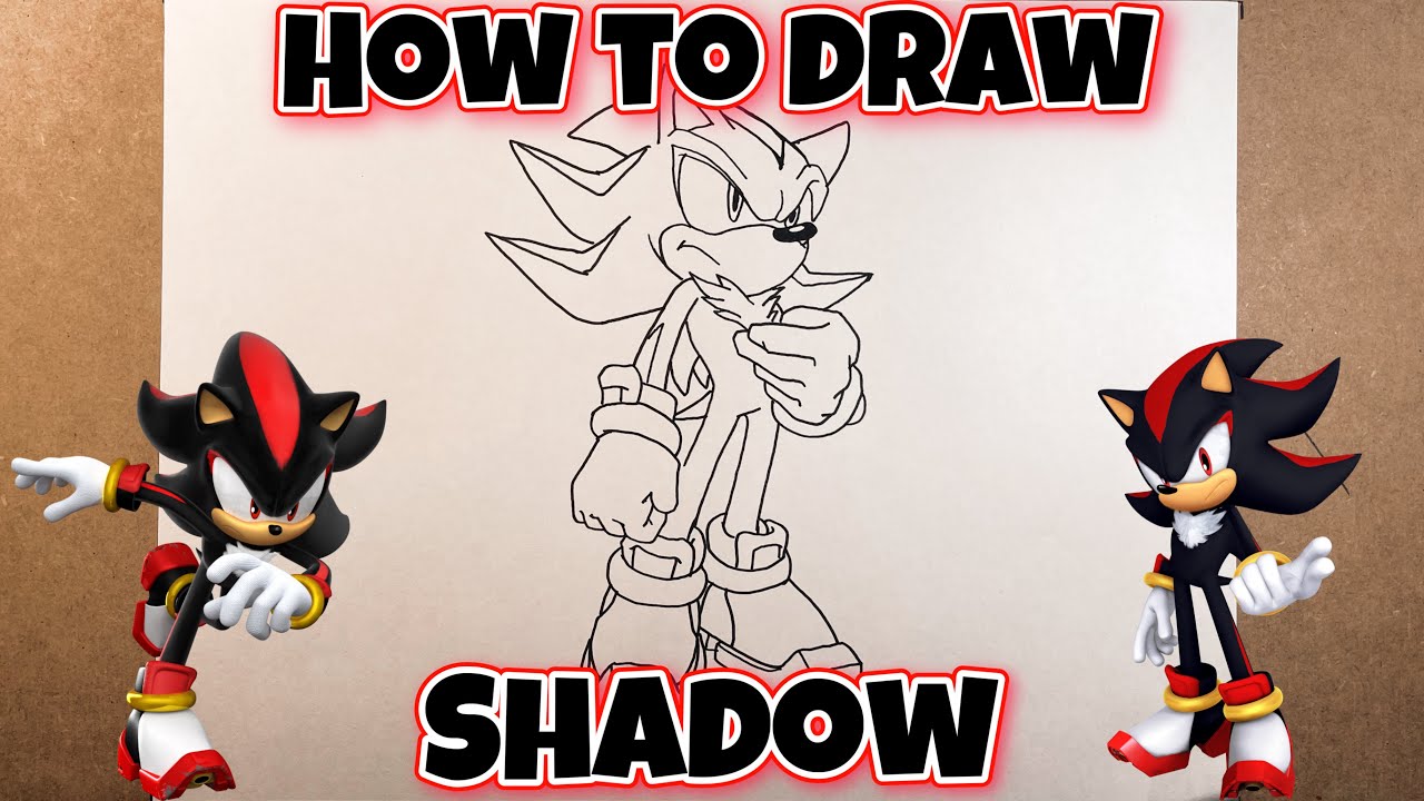 HOW TO DRAW SHADOW | SONIC THE HEDGEHOG | Easy Step-by-Step Tutorial ...
